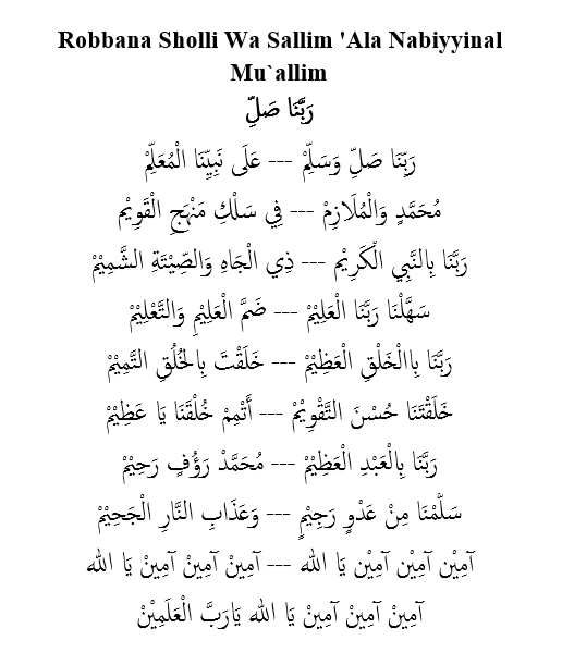 Robbana Sholli Wa Sallim 'Ala Nabiyyinal Mu`allim - Kitab Kuning Digital